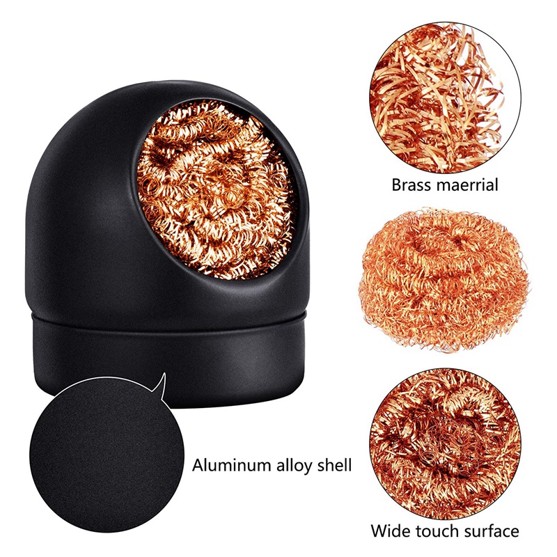 Soldering Tip Cleaner Set Solder Iron Tip Cleaning Wire and Brass Tip ...