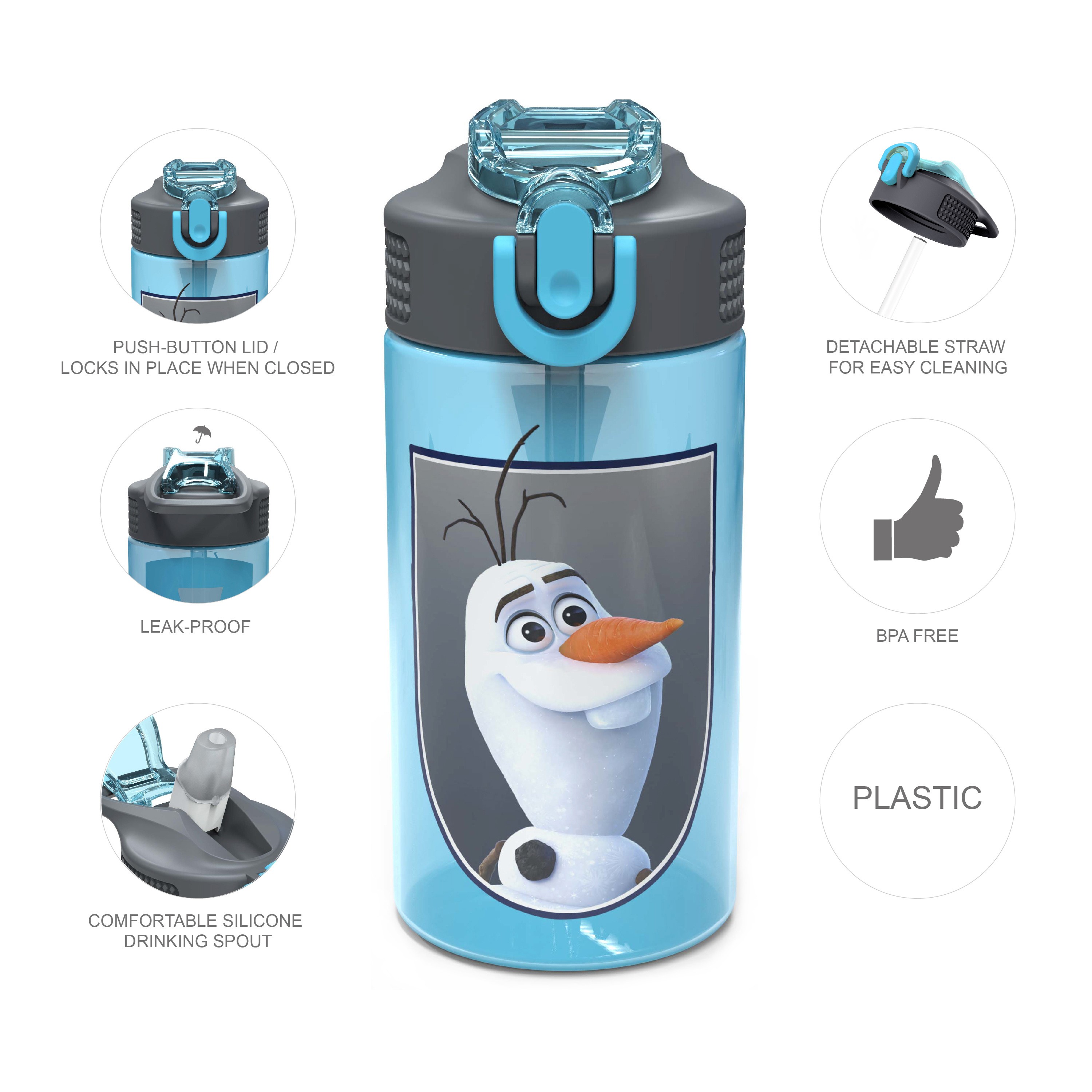 ของแท้100 Zak️ ขวดน้ำ Disney Frozen 2 Movie Water Bottle Anna Elsa and ...