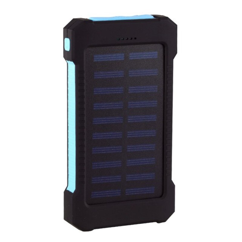 Solar Power Bank Waterproof 20000mAh Solar Charger USB Ports External ...