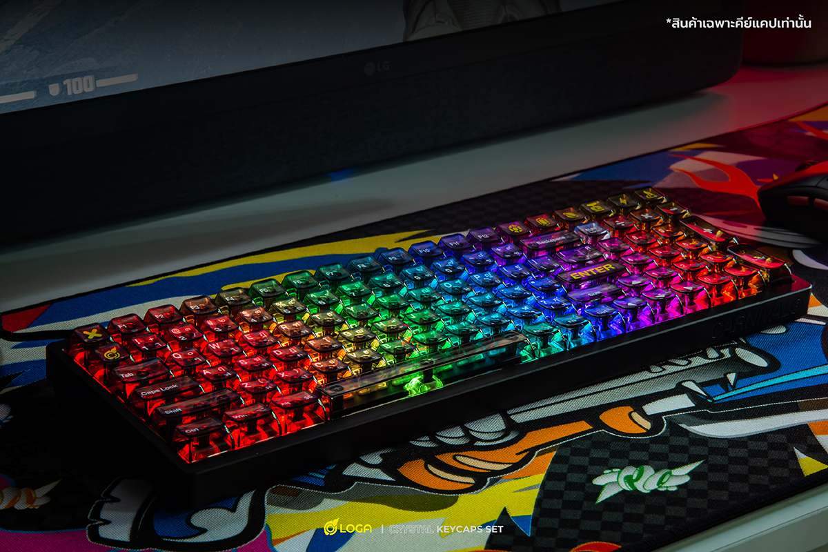 LOGA Crystal series : 132 keys clear keycap set(สีใส) | Lazada.co.th