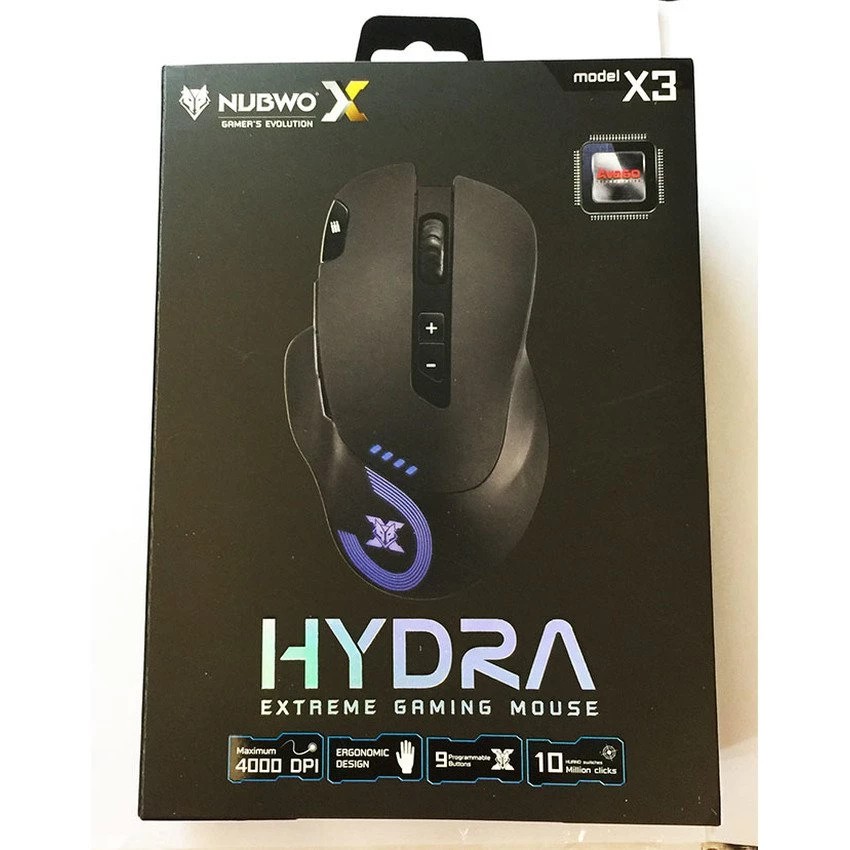 จำนวน 1 อัน Nubwo เมาส์มาโคร X HYDRA Extreme Gaming Mouse รุ่น X3 (สีดำ ...