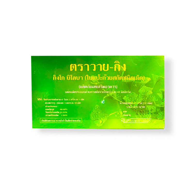 Y-Gink Ginkgo Biloba 1 กล่อง วายกิง ใบแป๊ะก๊วยสกัด เสริมสร้างความจำและ ...