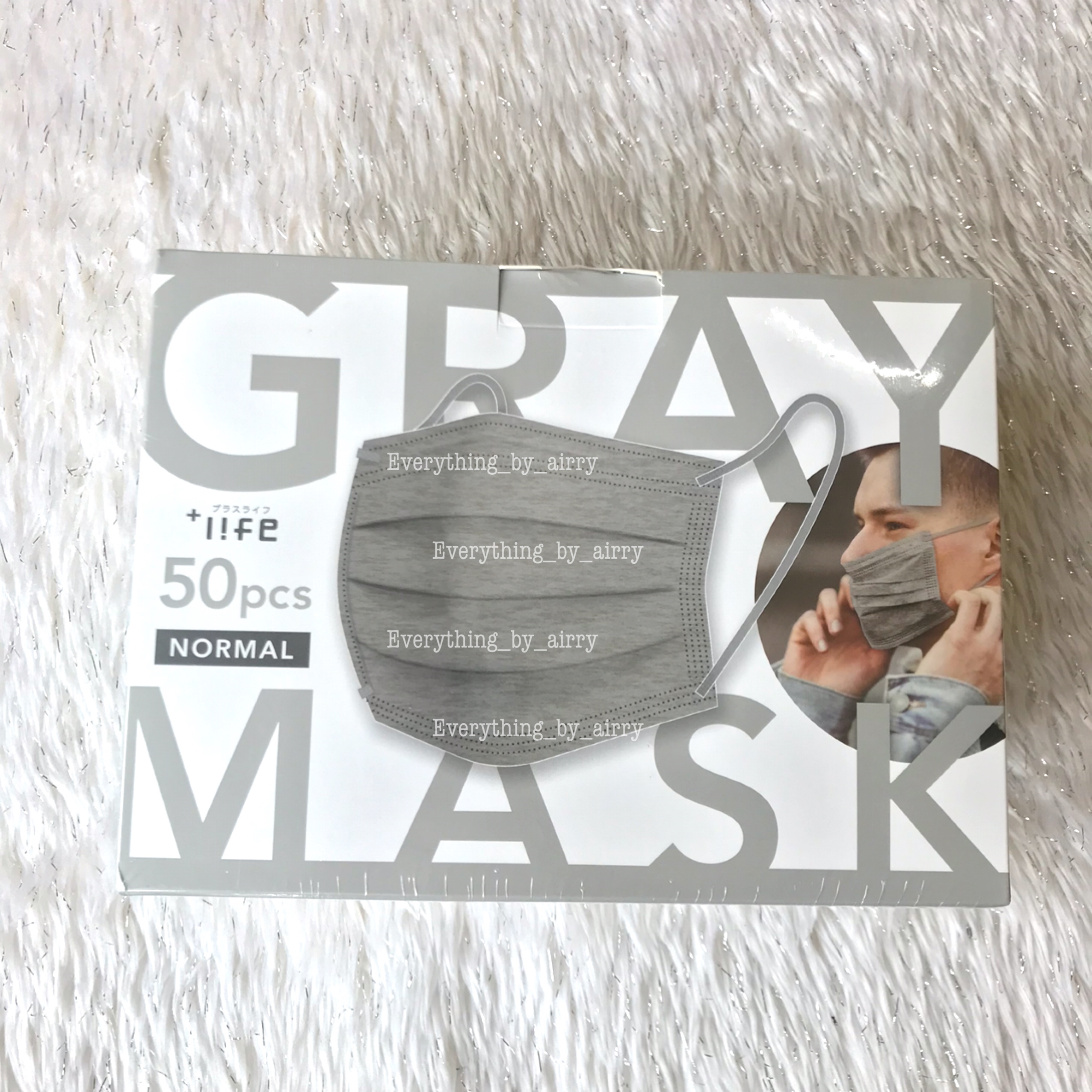 Gray Mask (+life) กล่องละ 50 ชิ้น (บรรจุแยกชิ้น) ขนาด 17.5x9 cm ...