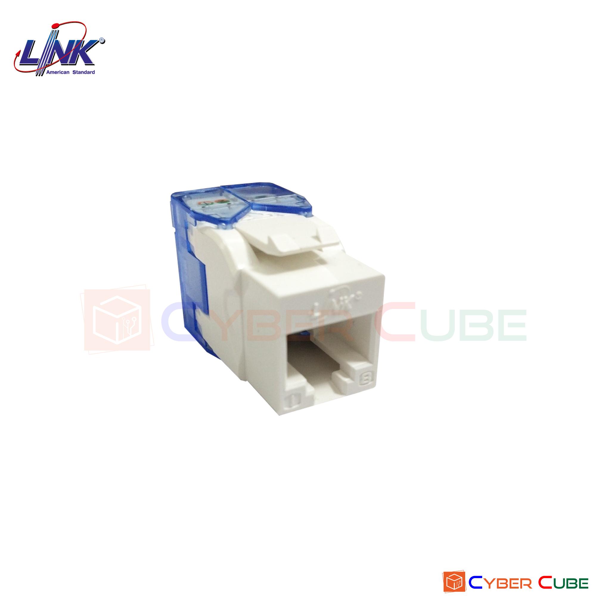 LINK US-1006STF CAT6 RJ45 Modular JACK, SLIM, TOOL FREE, WHITE (10 Pcs ...