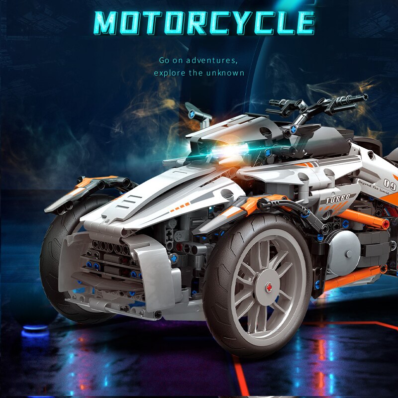 LEGO Technical City Speed Racing Motorcycle Car Model Building Block ...