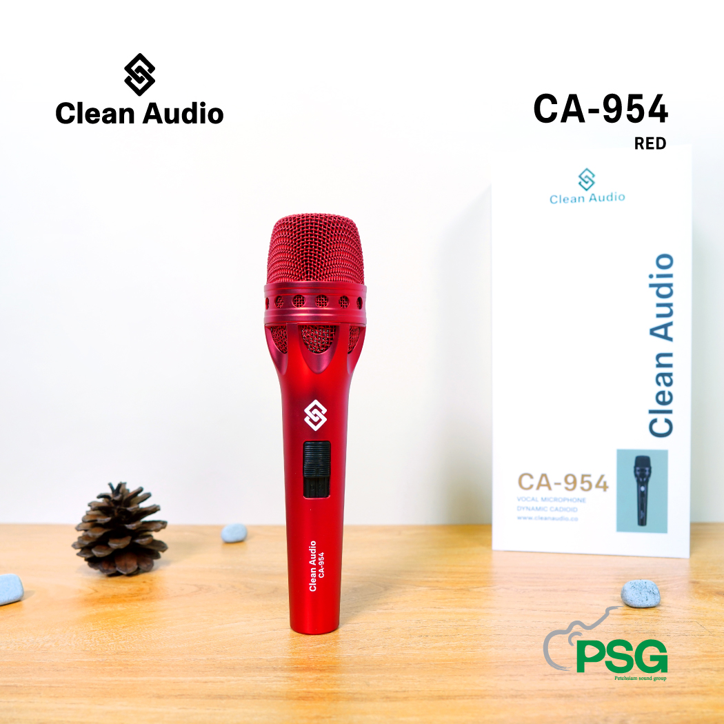 😘 CLEAN AUDIO : CA-954 RED DYNAMIC CARDIOID MICROPHONE | Lazada.co.th