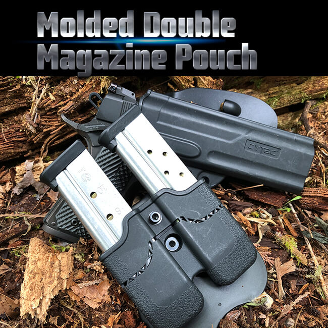 CYTAC - Double Magazine Pouch with Belt Clip Black for Double Stack ...