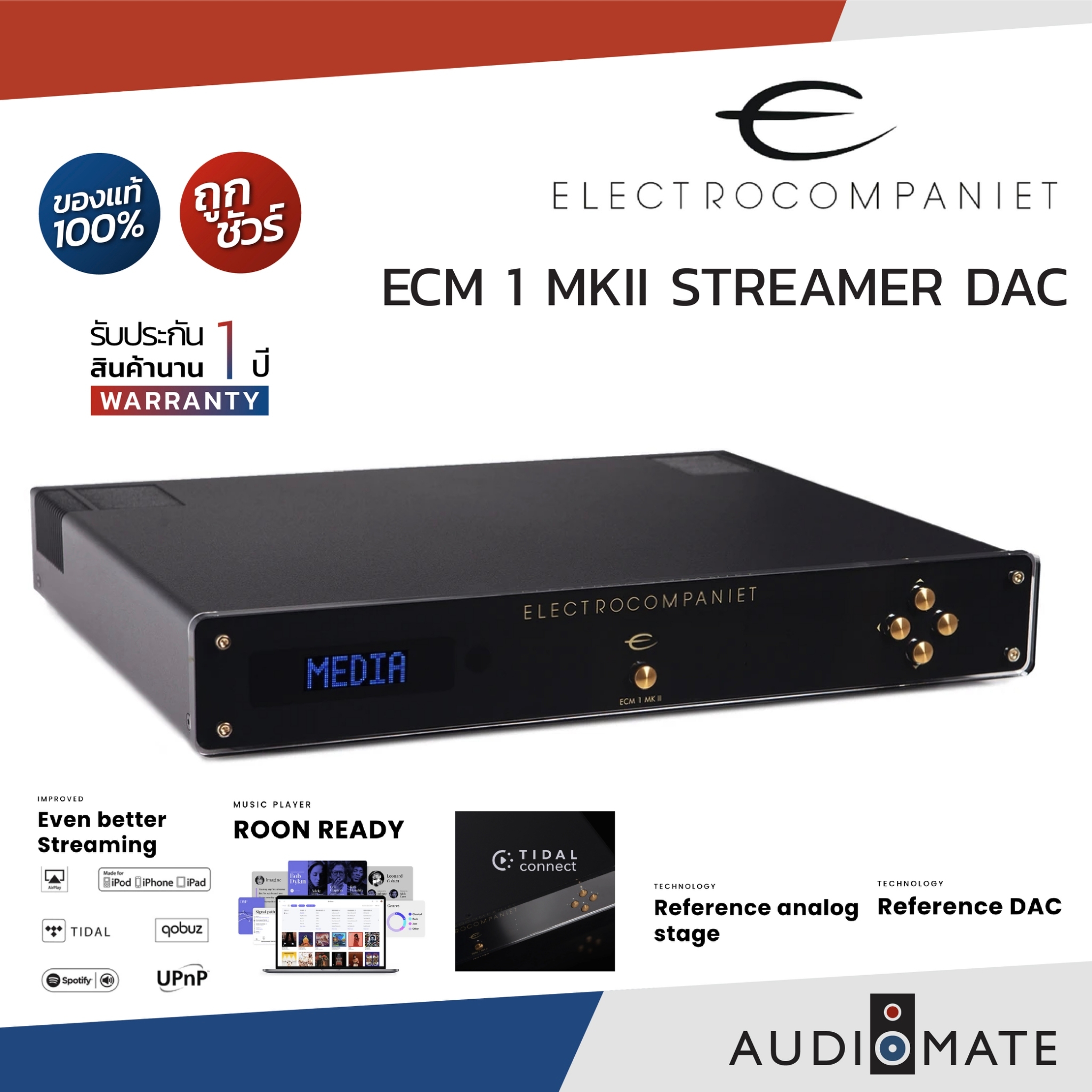 ELECTROCOMPANIET ECM 1 MKII HIGH END DAC AND MUSIC STREAMER / DAC and Music Streamer / รับประกัน ...