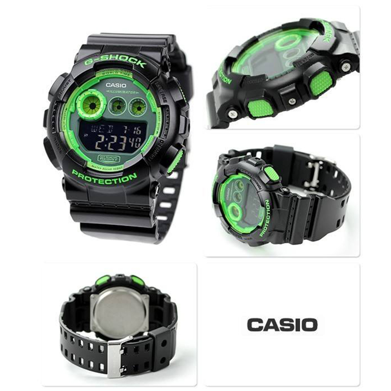 เป็นต้นฉบับ G-Shock GD120 นาฬิกาข้อมือผู้ชายแบบสปอร์ตแสดงเวลาแบบคู่ 200 ...