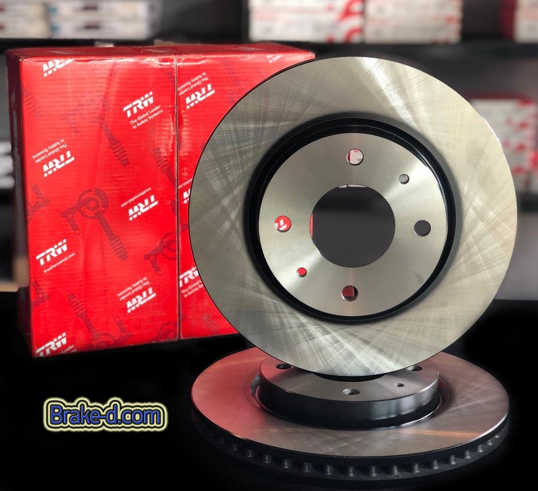 TRW จานเบรกเซาะร่องหน้า TOYOTA VIOS '07 , YARIS '05, ALL NEW VIOS '13 (E, J) DF4806XSS จำนวน 1 ...