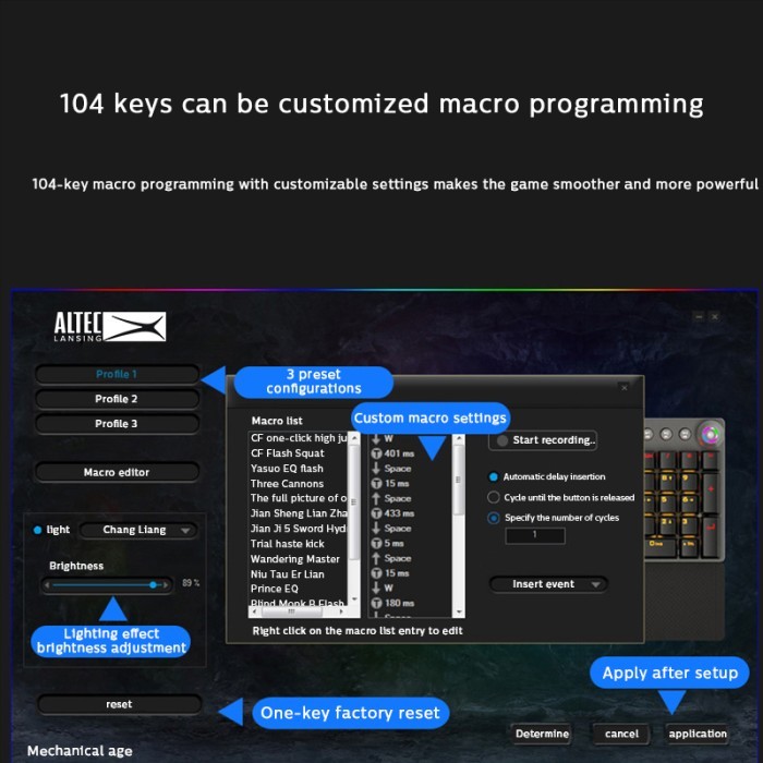 ALTEC Lansing คีย์บอร์ด 8614 (G7_149) Mechanical Keyboard Gaming RGB ...