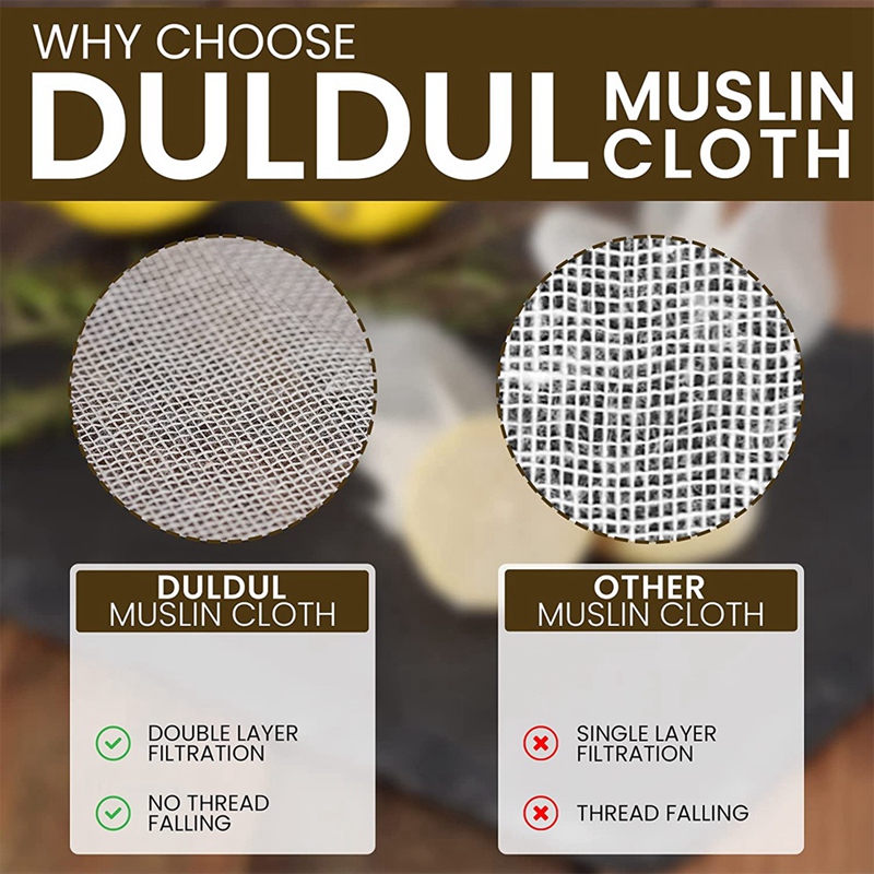 Muslin Cloths for Cooking, Pack of 5 (50X50CM), Unbleached, Cotton ...