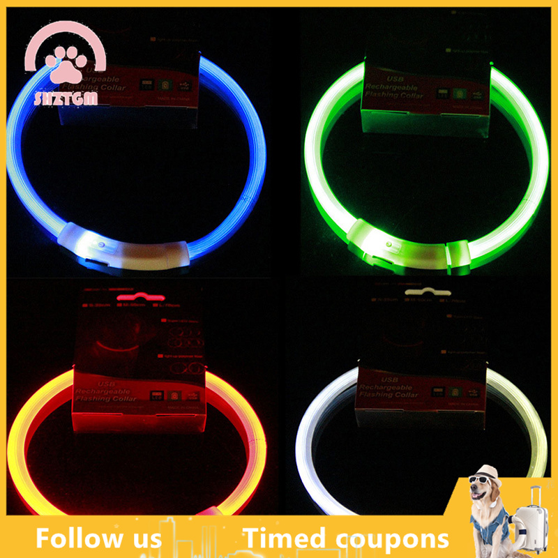 Dog Luminous Pendant with Waterproof LED Dog Tag Night Safety Flashing ...