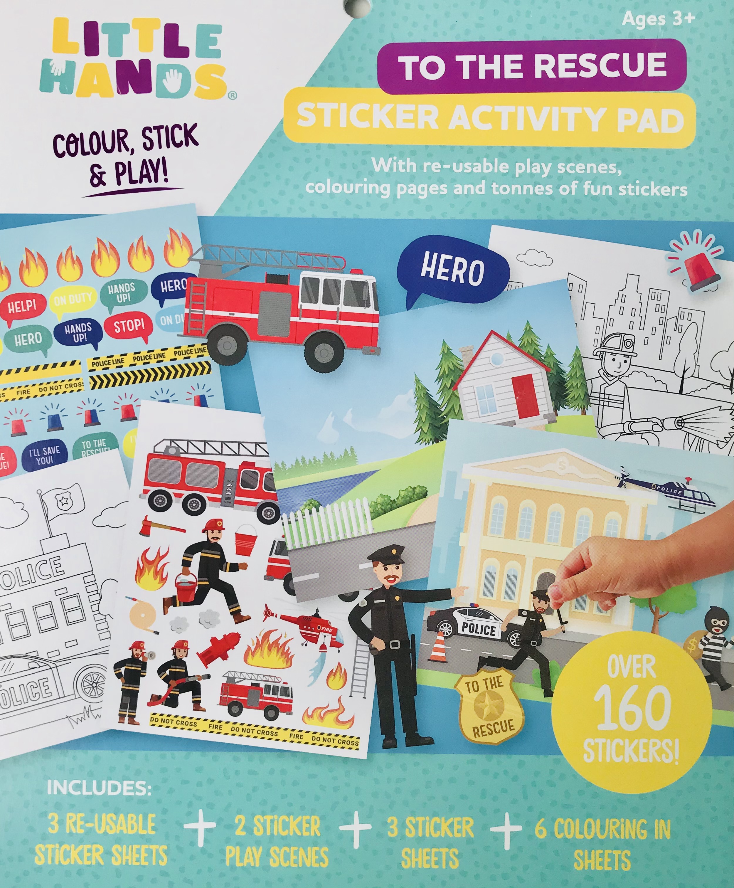 To The Rescue, Coloring, sticker and play scene book, Kids crafts, Kids ...