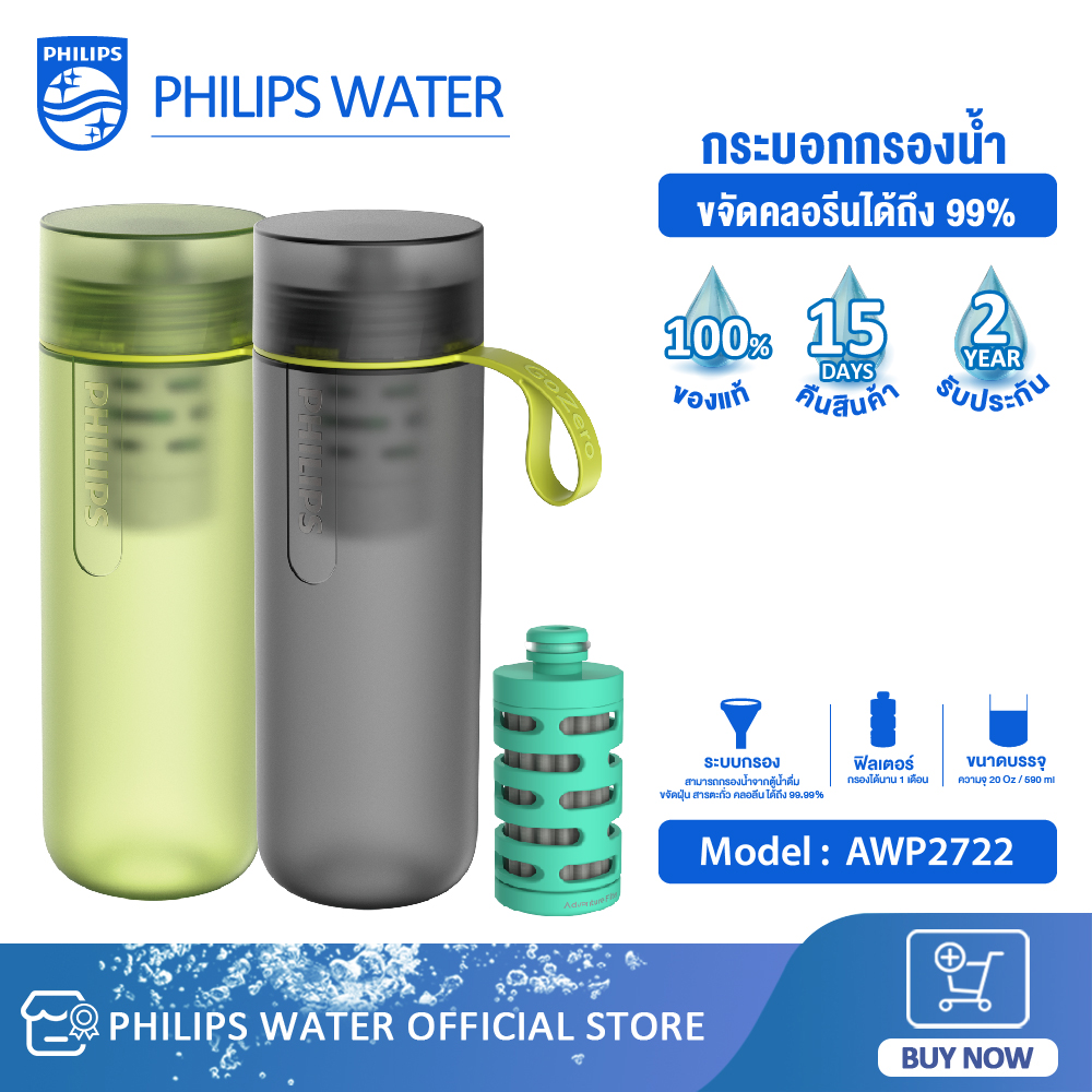 Philips Hydration bottle AWP2722GRR AWP2722LIR กระบอกกรองน้ำ สีเขียว ...