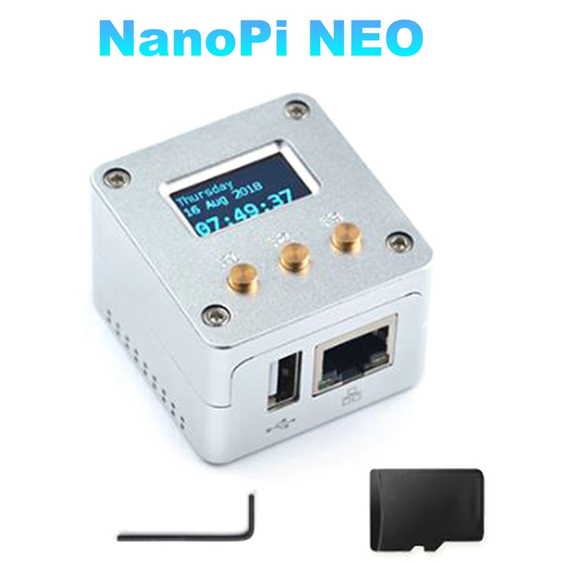 NanoPi NEO+OLED Display+Metal Case Kit Open Source H3 Development Board DDR3 RAM Ubuntu Openwrt ...