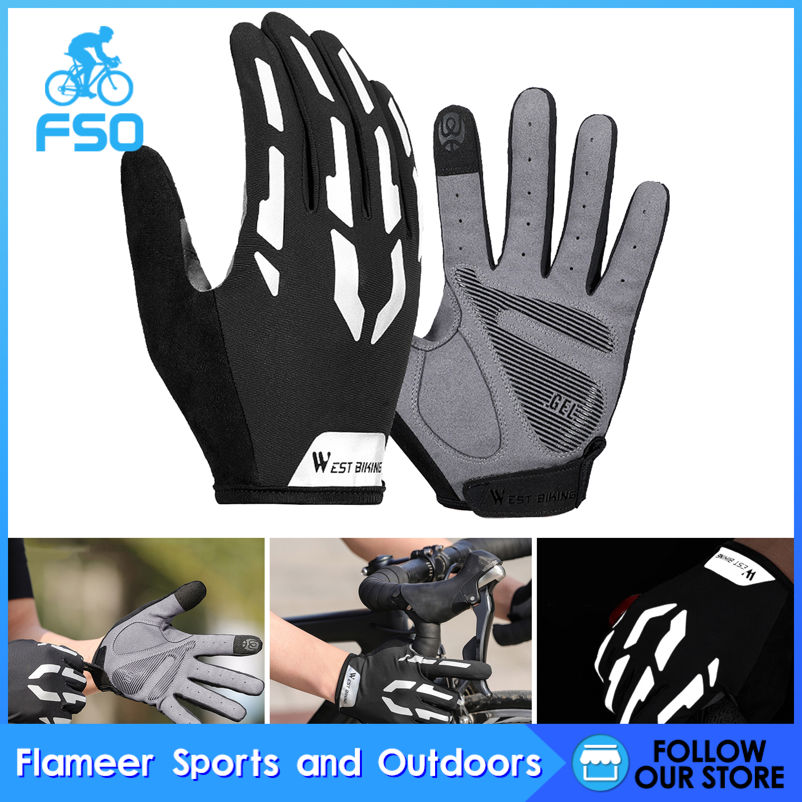 Flameer Unisex ขี่จักรยานการล่าสัตว์ Sailing จักรยาน Touchscreen ถุงมือ ...