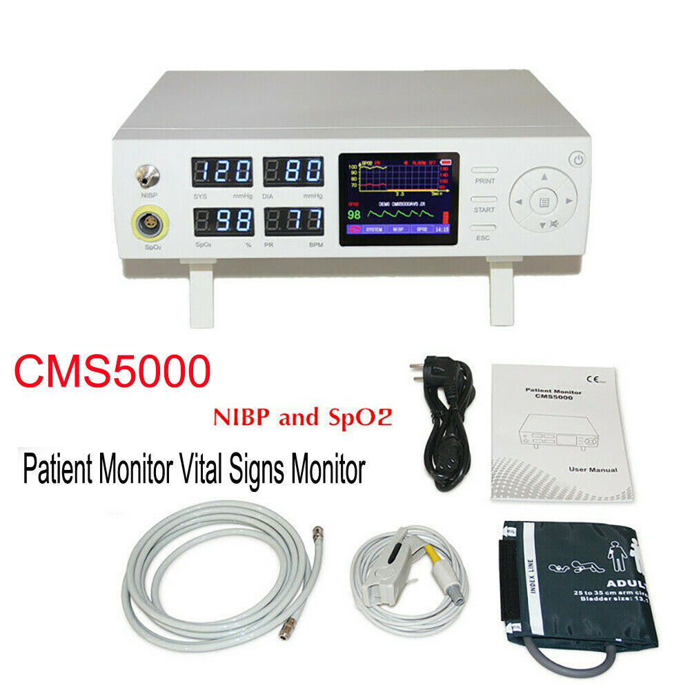 Contec CMS5000 เครื่องวัดความดันโลหิตสัญญาณชีพการตรวจสอบผู้ป่วย (NIBP ...