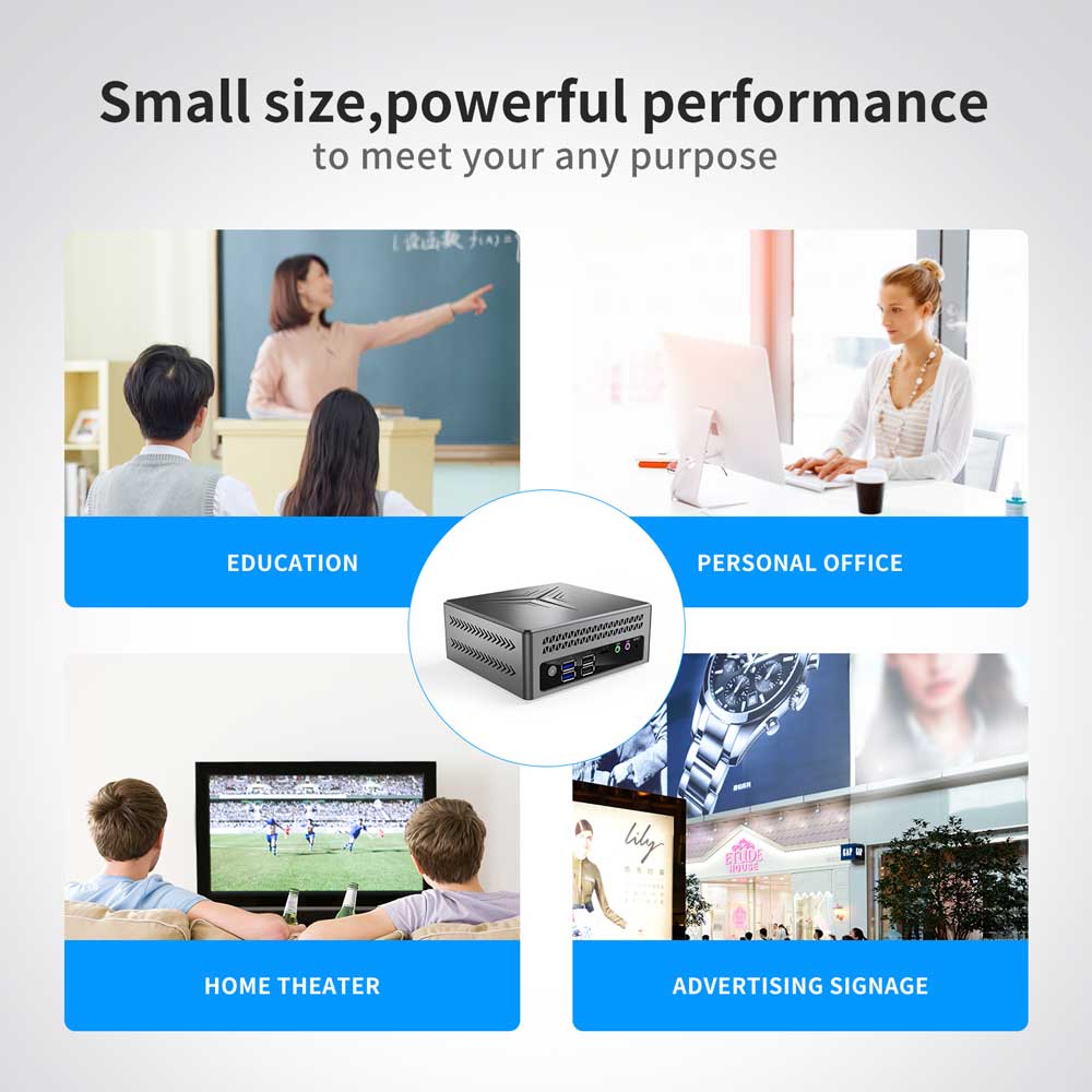2022 ใหม่ JK01 Mini PC มินิพีซี นาดเล็ก Intel Lake N5095 Quad-Core WiFi ...