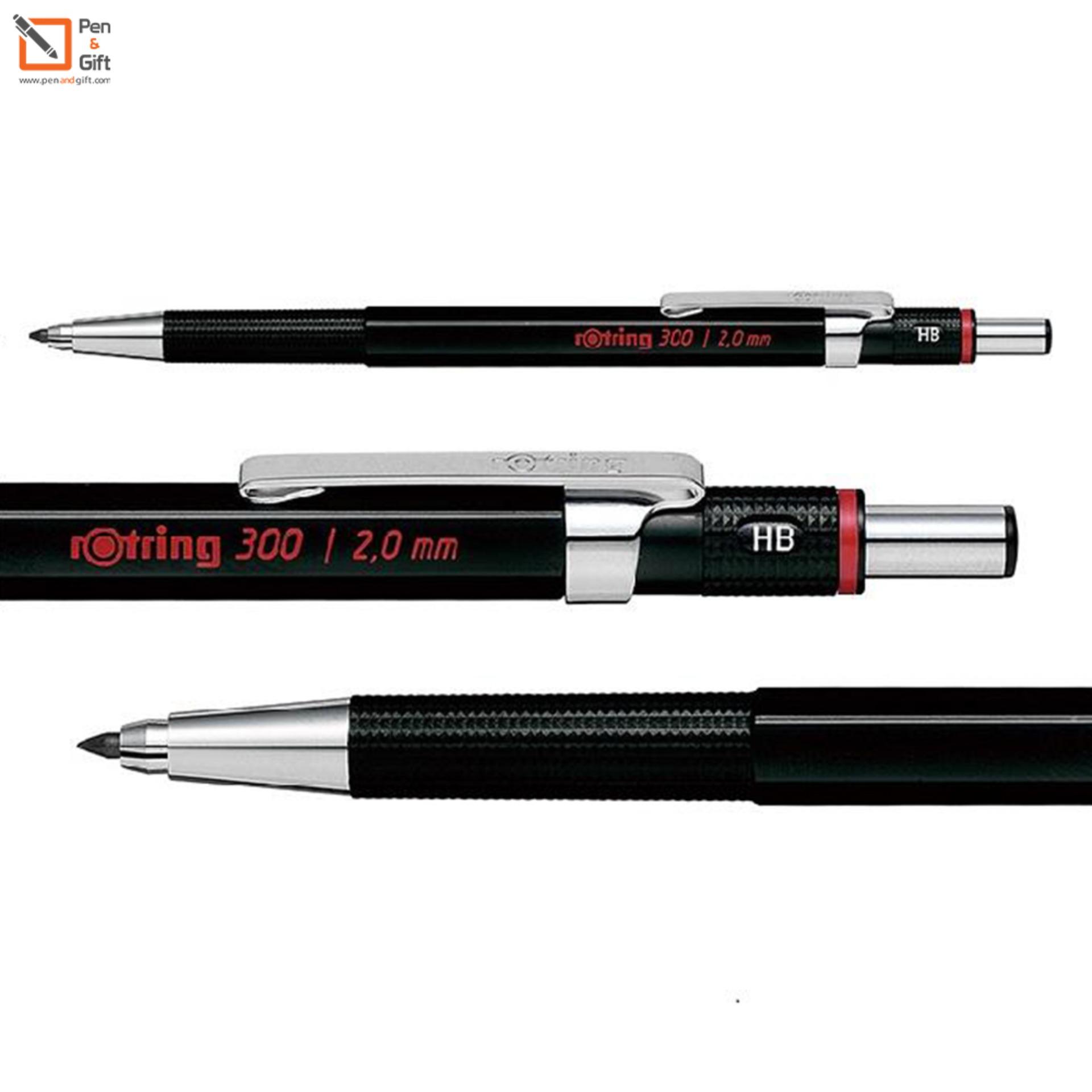 Rotring 300 Mechanical Pencil 2.0 mm Black Barrel – ดินสอกดเขียนแบบ รอ ...