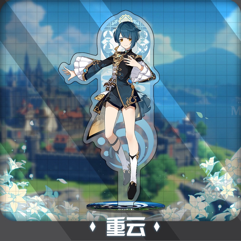 Game Genshin Impact New Eula Action Figure Ganyu Albedo Xiao Stand ...