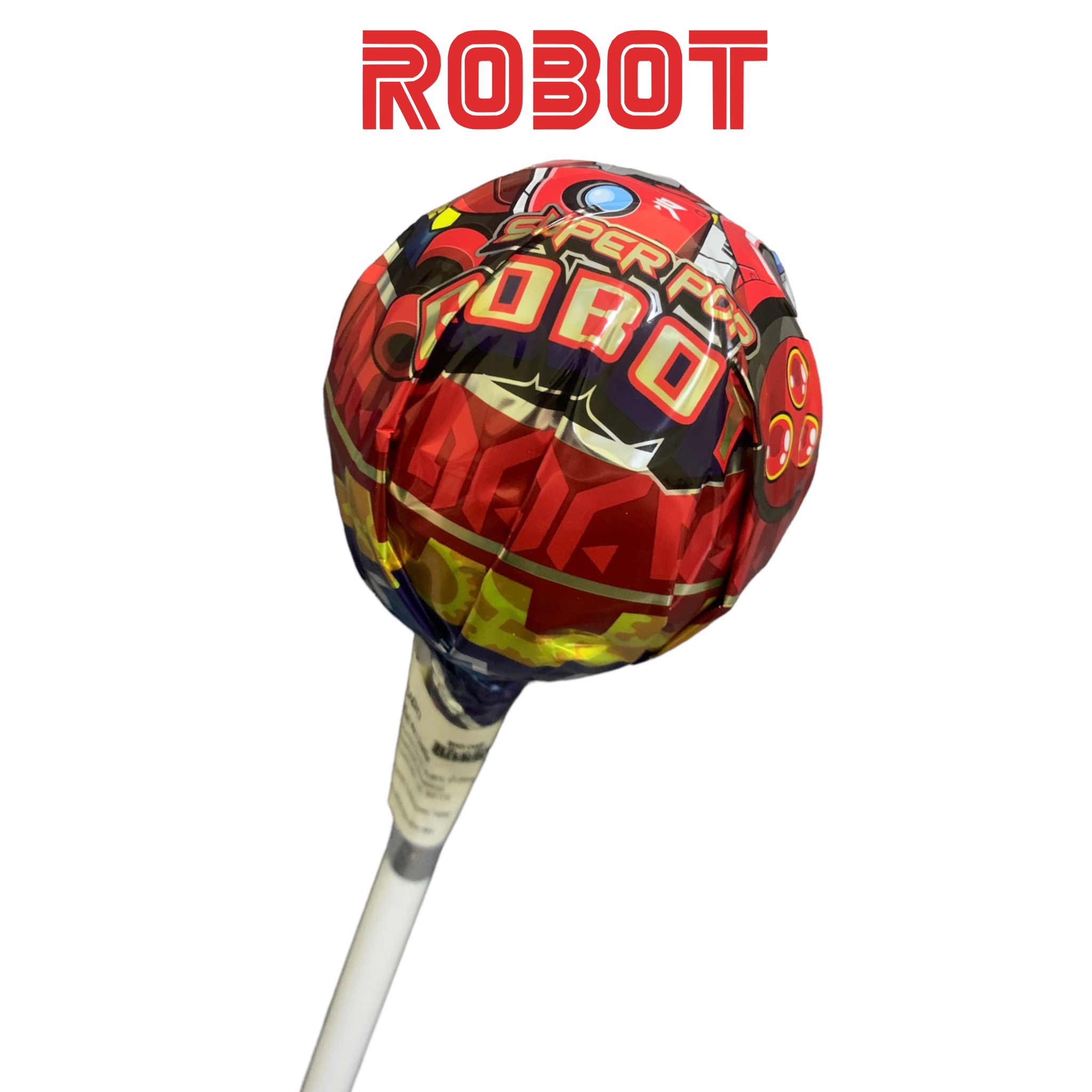 ลูกอมยักษ์ ซุปเปอร์ป๊อป โรบอท Super Pop Robot (อมยิ้มยักษ์ กลิ่นสตรอเบอร์รี่, ส้ม, บลูเบอร์รี่ ...