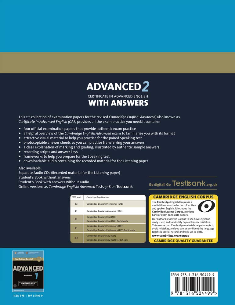 Cambridge English Advanced 2 Student's Book with Answers and Audio ...