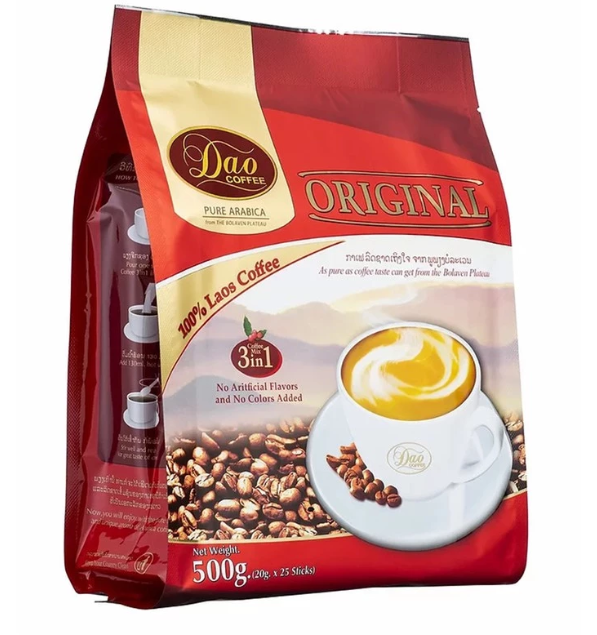 Dao Coffee Original ดาว คอฟฟี่ ออริจินอล 3 in 1 นำ้หนักสุทธิ 500 กรัม ...