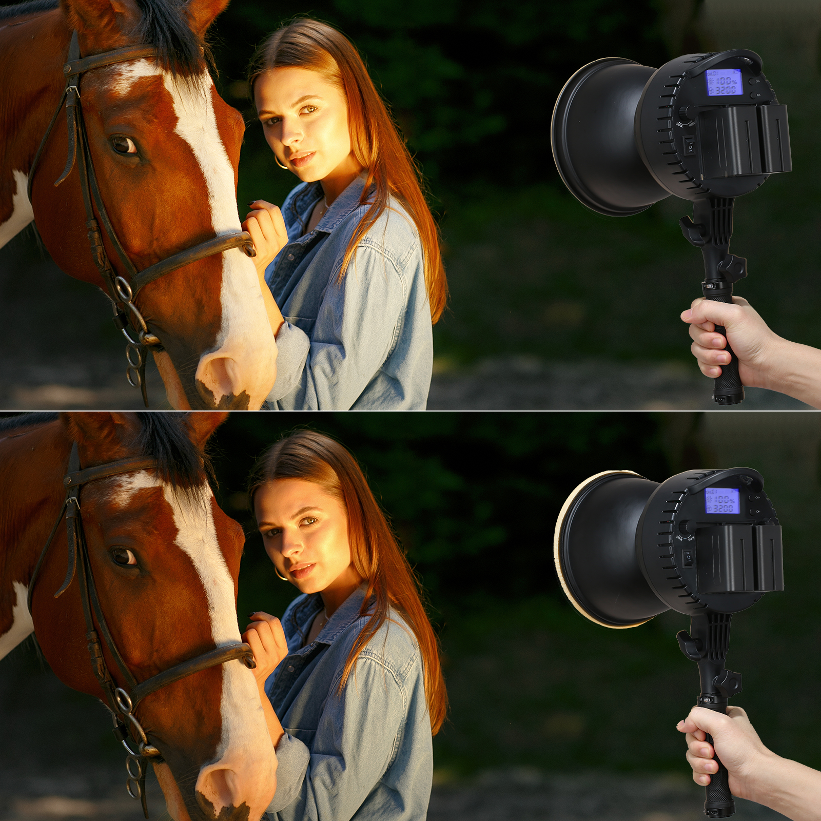 Namolit CL-60B 60W Professional Studio Light LED Video Light Bi-Color Temperature 3200K-5600K ...