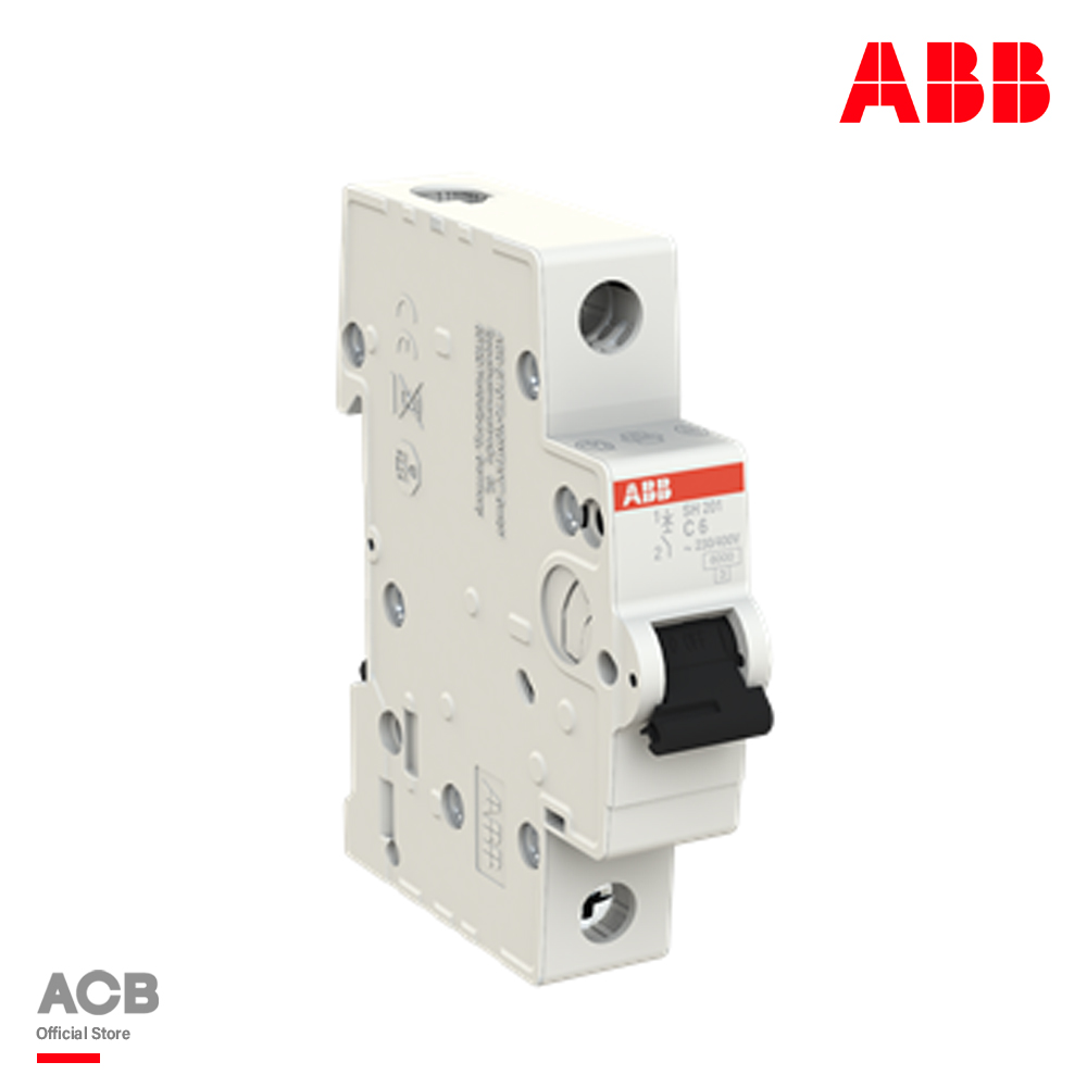 ABB SH201-C6 ลูกย่อยเซอร์กิตเบรกเกอร์ 6 แอมป์ 1 โพล 6kA, ABB System M Pro 6A MCB Mini Circuit ...