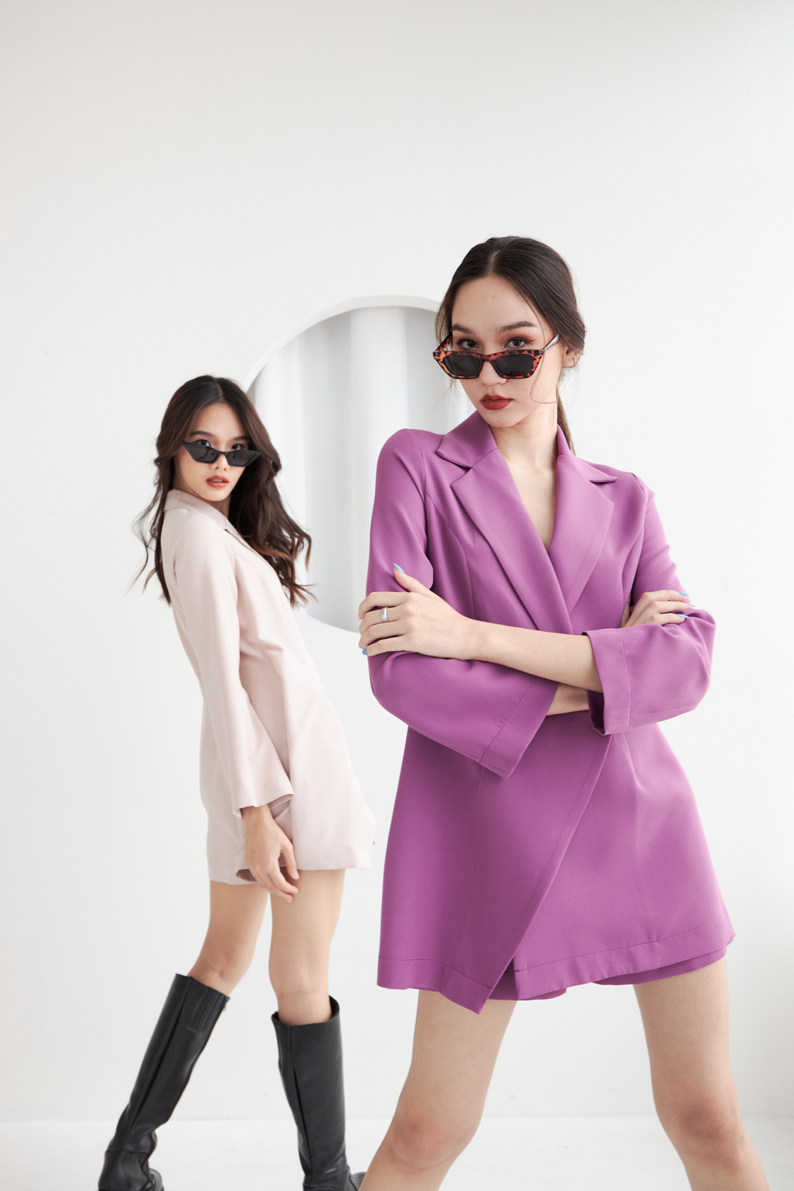 GSTORY JUMPSUIT KYRA ROMPER ORCHID - จั๊มสูทขาสั้น รุ่น KYRA ROMPER สี ...