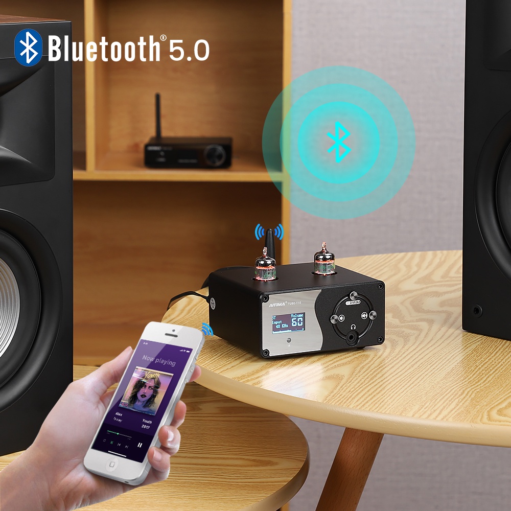 Aiyima T10 เครื่องขยายเสียงหูฟังบลูทูธ ตัวถอดรหัส Mini Hifi USB DAC ...