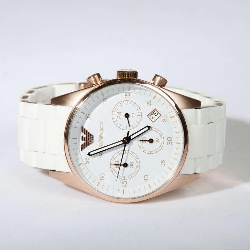 Emporio Armani นาฬิกาข้อมือผู้ชาย Sportivo Chronograph Brown Dial Brown ...