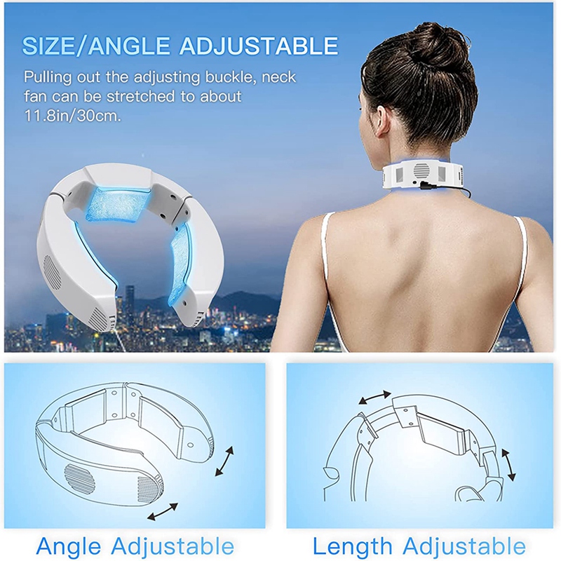 Neck Fan, Neck Air Conditioner, 3 Cooling Plates, Portable Neck Fan ...