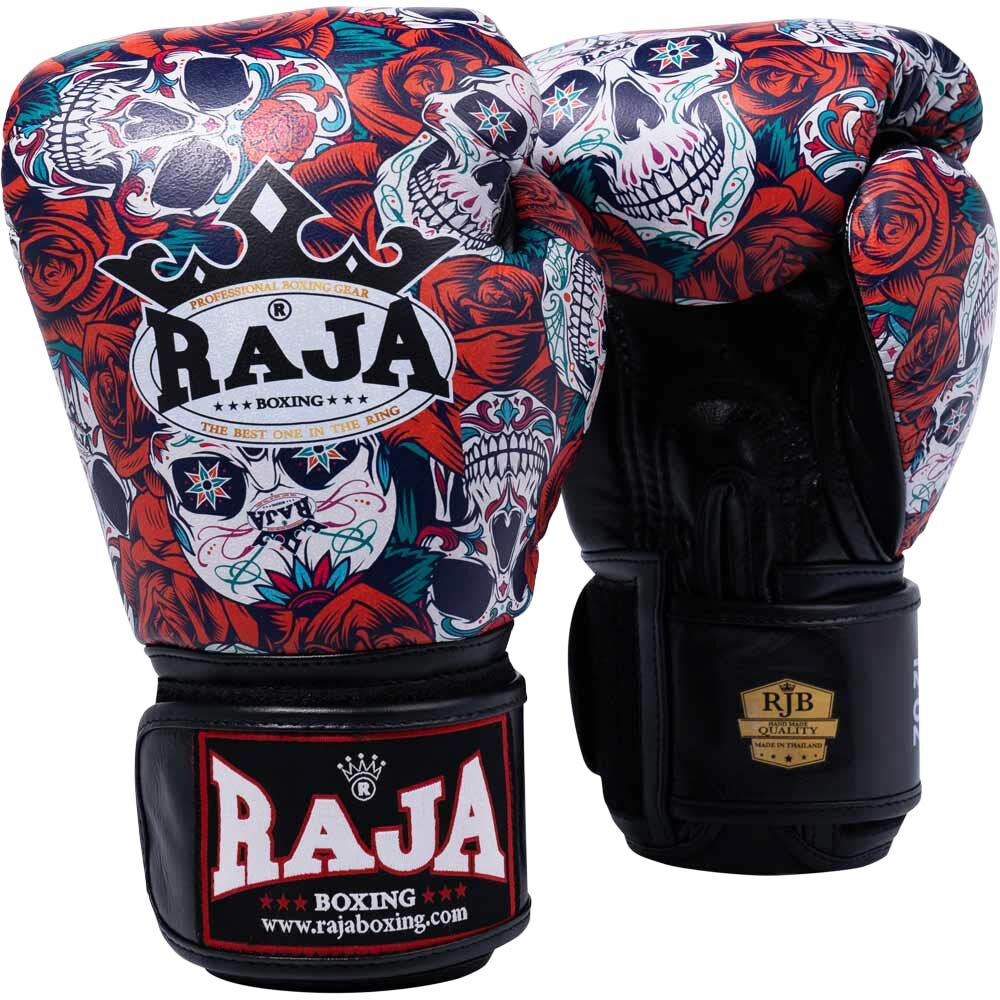 นวมชกมวย Raja Boxing ลาย กะโหลกกุหลาบ ของแท้ 100 จาก ราชาบ๊อกซิ่ง ...