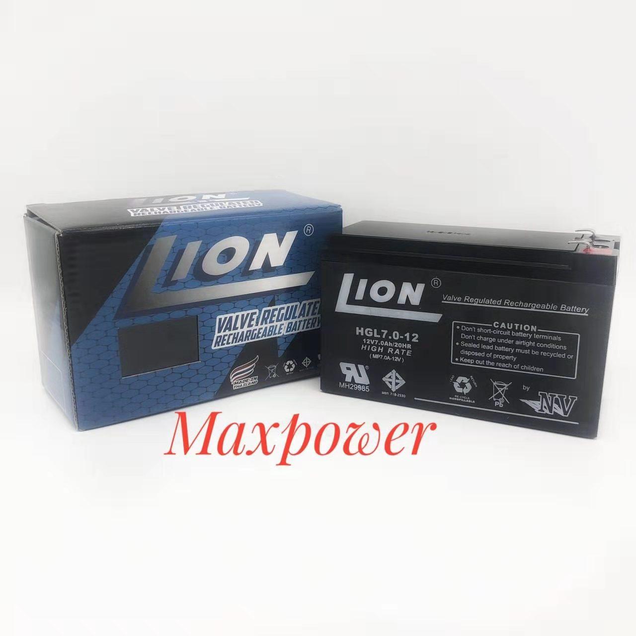 Lion แบตเตอรี่แห้ง 12V 7A ผลิตในประเทศ มีมอก. รับประกัน 1 ปี ใช้ยูพีเอส ...