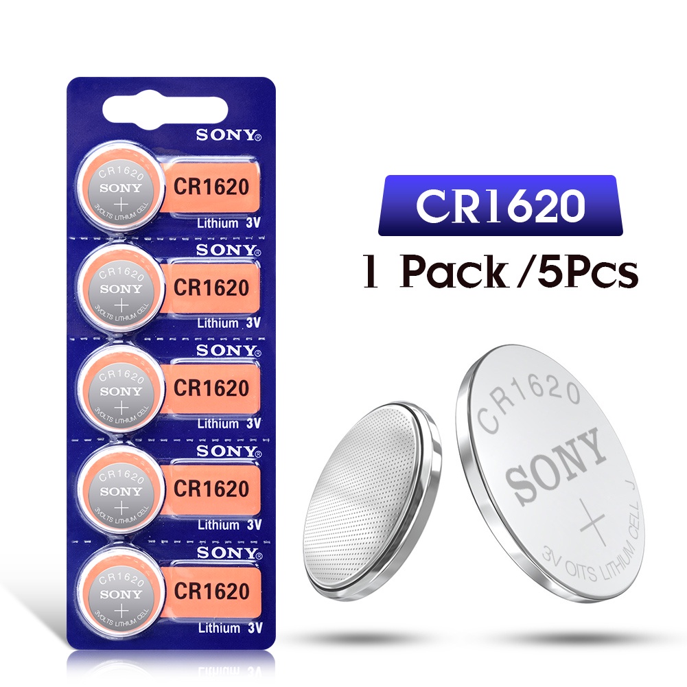 5 ชิ้นล็อตสำหรับ Sony Original CR1620 ปุ่มแบตเตอรี่แบบเหรียญสำหรับ ...