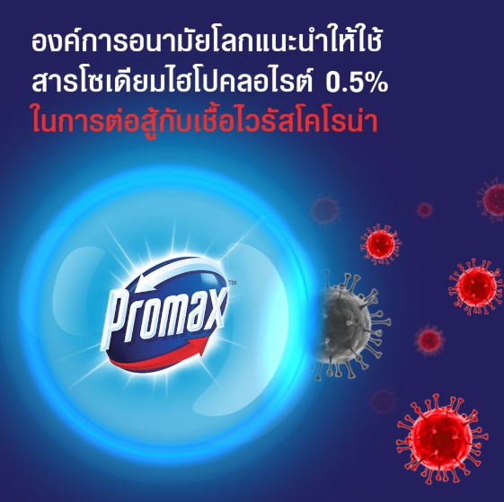 สเปรย์ฆ่าเชื้อทำความสะอาดพื้นผิวอเนกประสงค์ 500 มล. 1 ขวด Promax Bleach ...