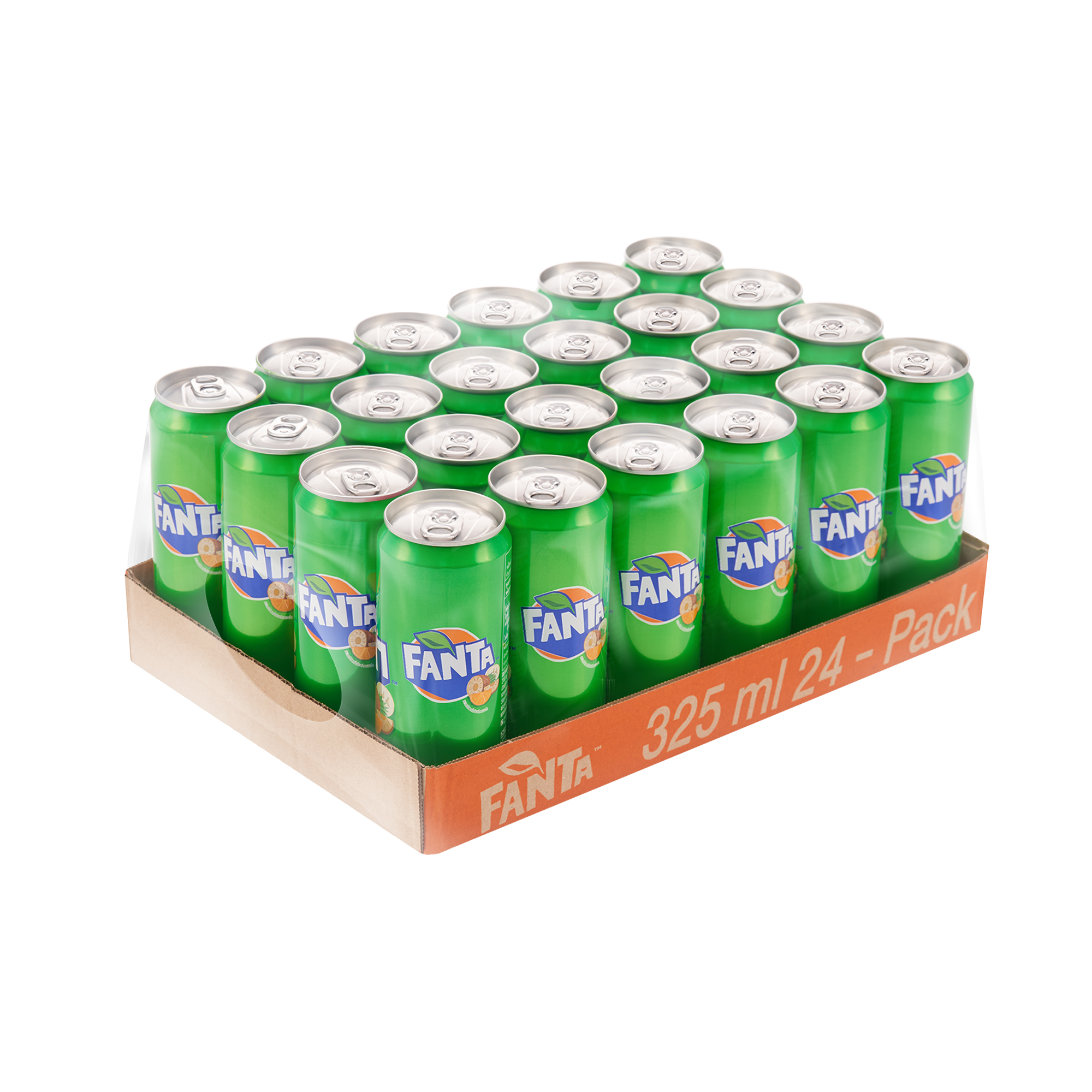 แฟนต้า น้ำอัดลม น้ำเขียว 325 มล. 24 กระป๋อง Fanta Soft Drink Fruit ...