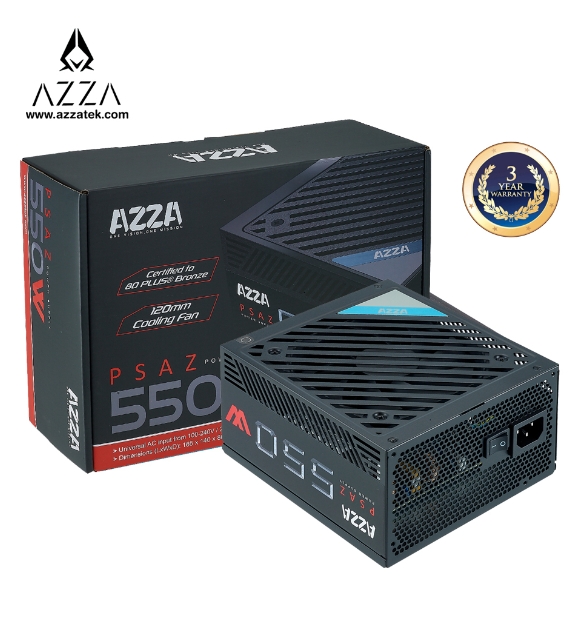 AZZA Power Supply 550W 80Plus Bronze PSAZ 550W | Lazada.co.th