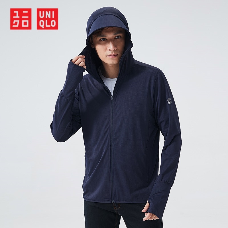Uniqlo Upf50 เสื้อคลุมกันแดด ผ้าเรยอน ระบายอากาศ ป้องกันรังสียูวี เหมาะกับฤดูร้อน สําหรับผู้ชาย ...
