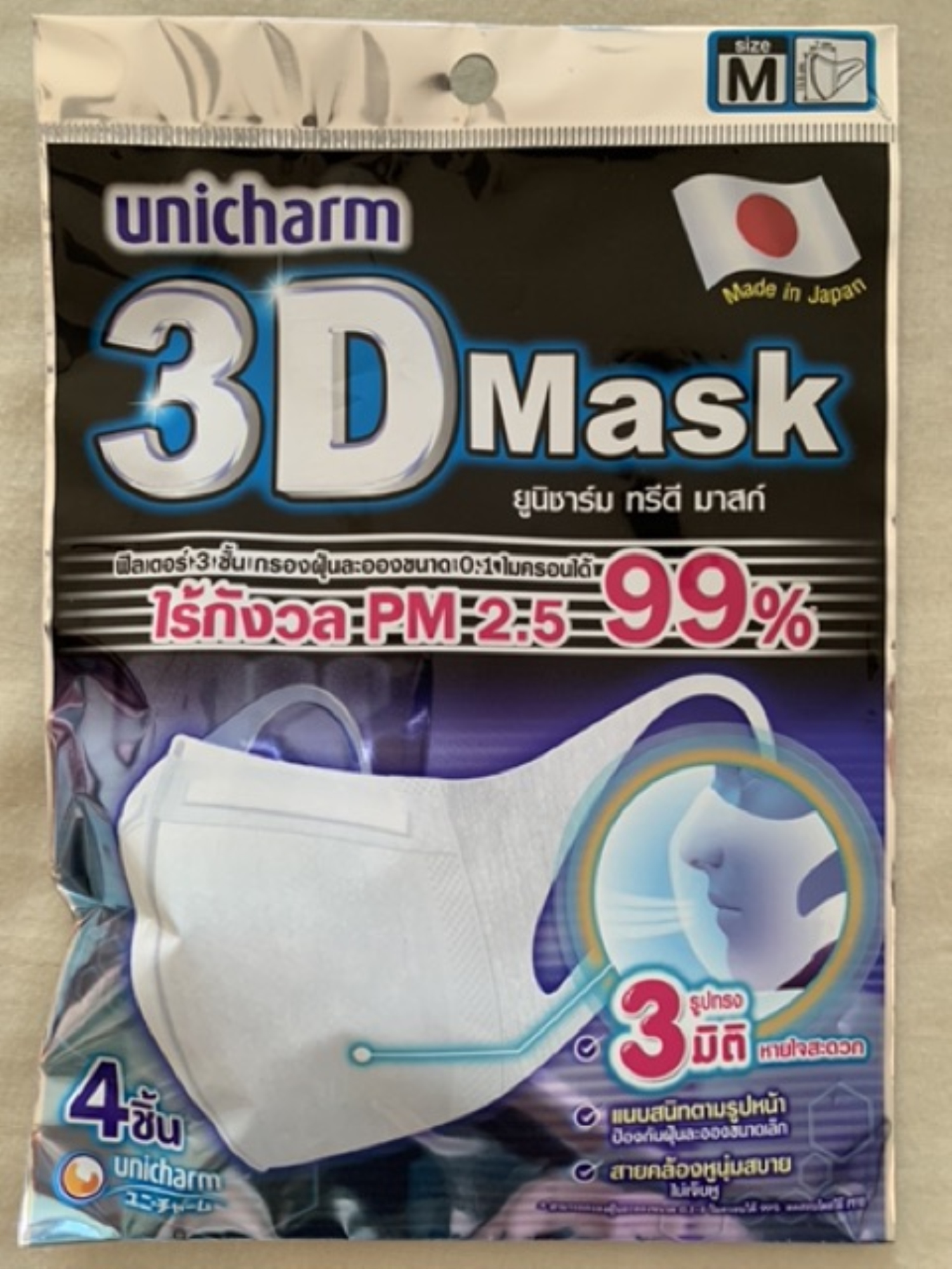 Unicharm 3D Mask ???? size S M L Boy Girl Welcare Black Edition ...