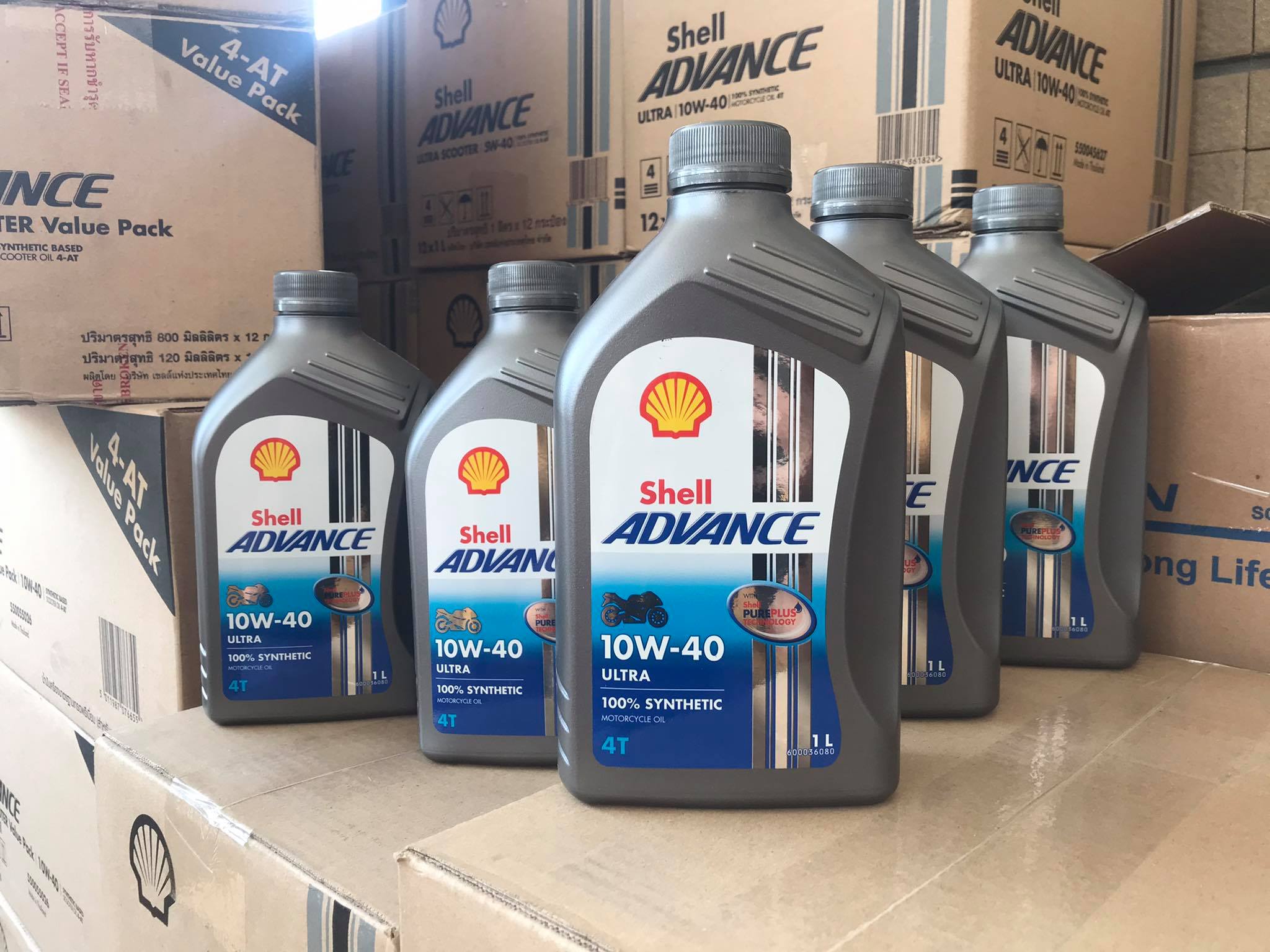 สินค้าแท้ เบิกตรงศูนย์ น้ำมันเครื่องรถจักรยานยนต์ Shell advance ultra ...