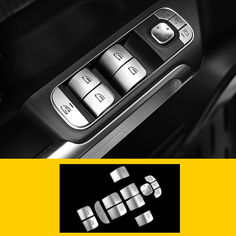 13Pcs Car Door Armrest Panel Covers Stickers for Benz A B GLB Class ...