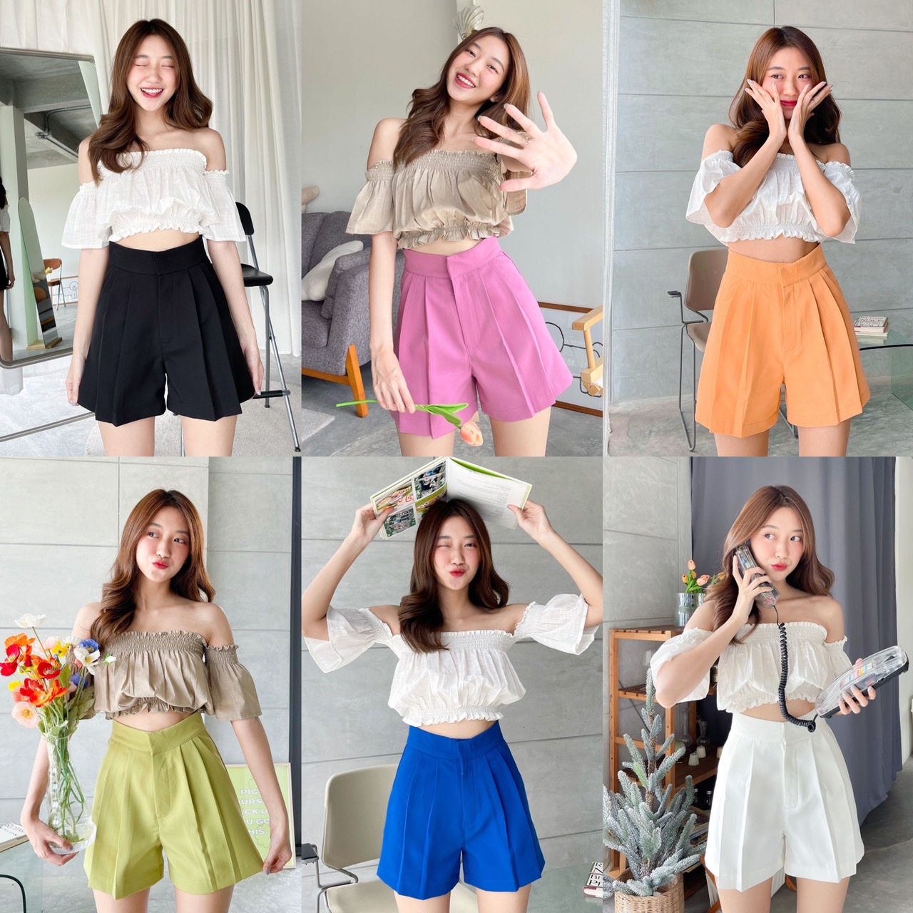 Bemingshorts014 (XS-4XL) -pleated shorts - BEMING.BKK - ThaiPick