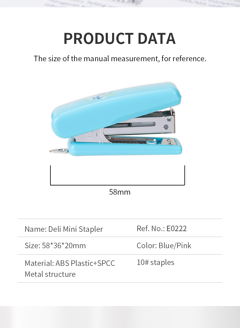 ที่เย็บกระดาษขนาดเล็ก Deli 0222 Mini Stapler No.10 คละสี 1 ชิ้น - zirieng - ThaiPick