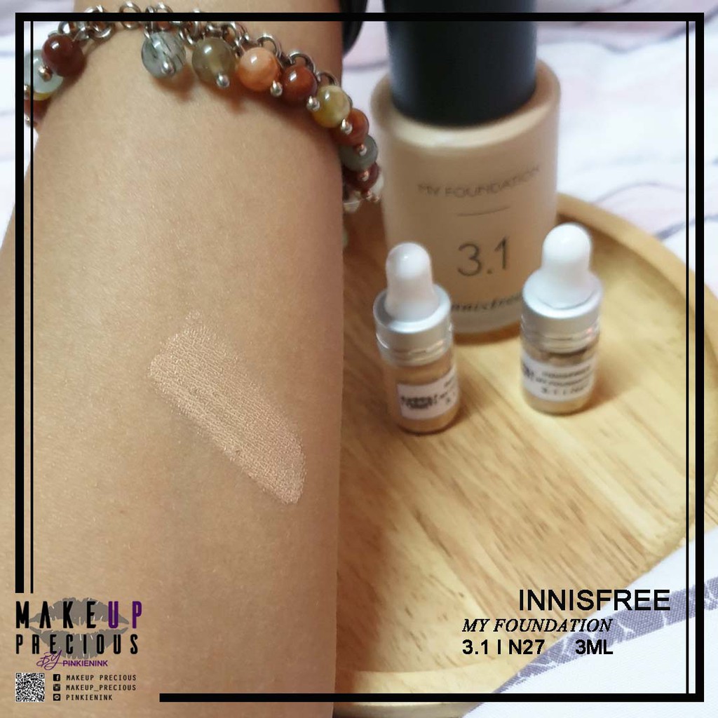 Adorn ครีมรองพื้นกันน้ำกันแดด รองพื้น innisfree my foundation N21,N23,N27 แบบแบ่งขายรองพื้นบาง ...