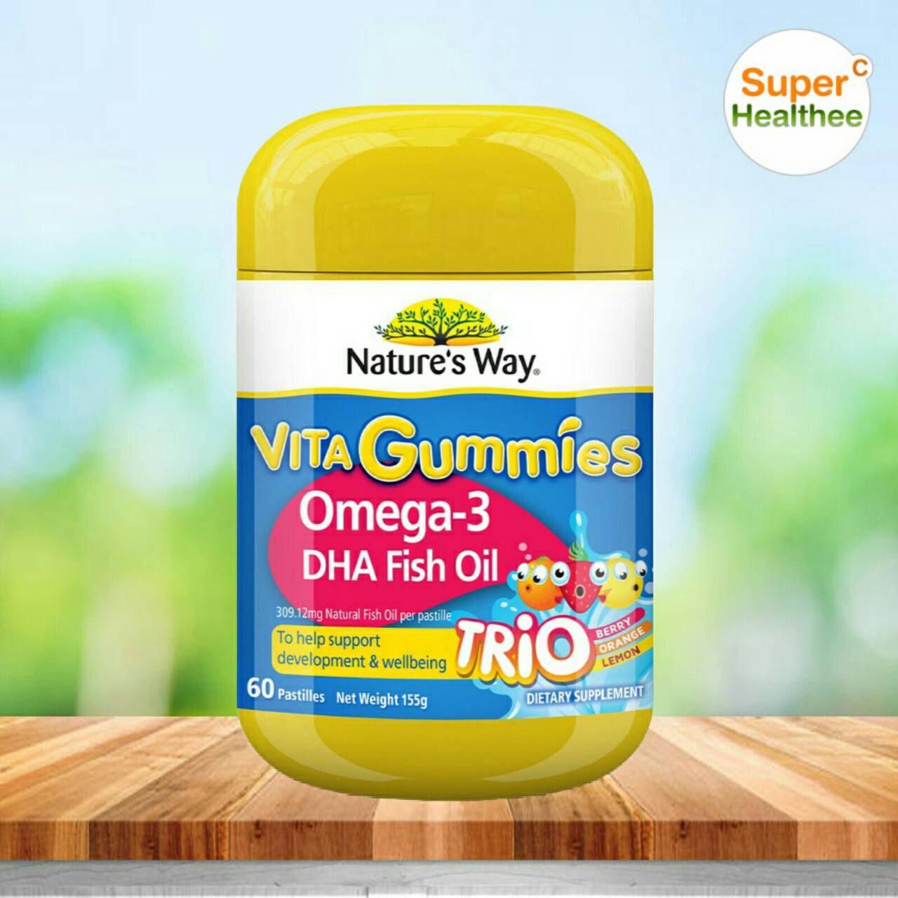 Nature's way omega3 vita gummies trio 60 เม็ด เนเจอร์ส เวย์ โอเมก้า3 ไว ...