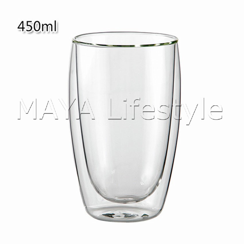MAYA แก้วใสสองชั้น แก้ว แก้วกาแฟ สไตล์ ญี่ปุ่น Double-layer glass ...