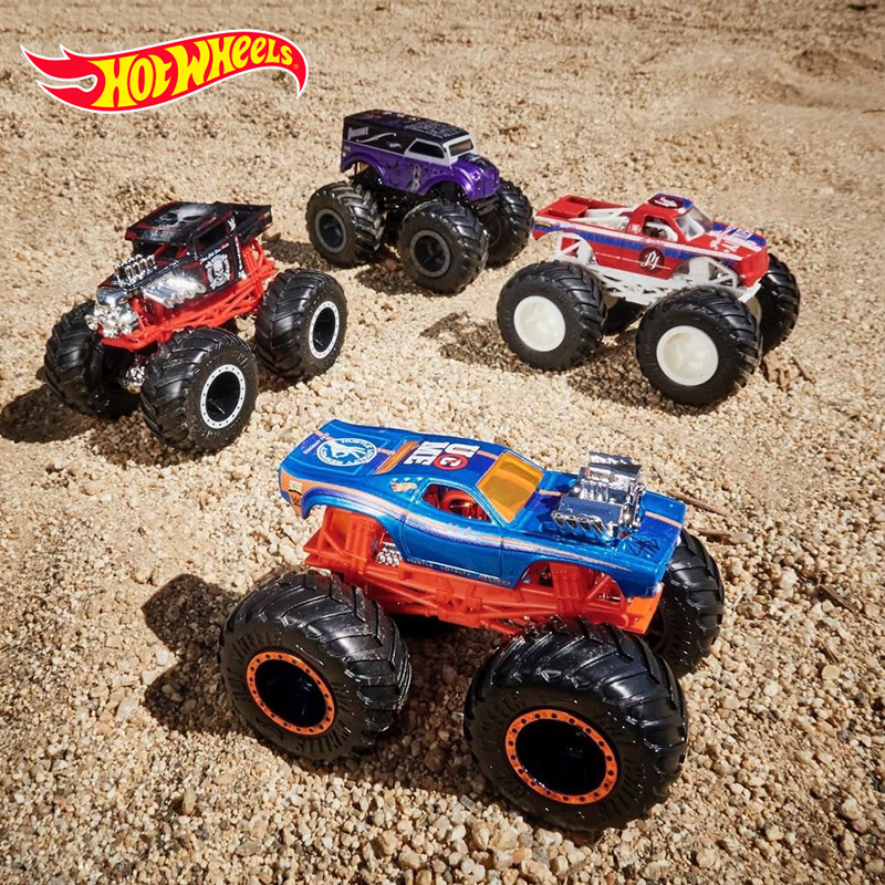 Hot Wheels Monster Trucks Wild Ride Ratical Racer Drag Bus Spider Man 1 ...